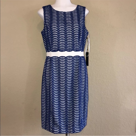 Ivanka Trump | Dresses | Nwt New Ivanka Trump Blue Ivory Lace Pencil ...